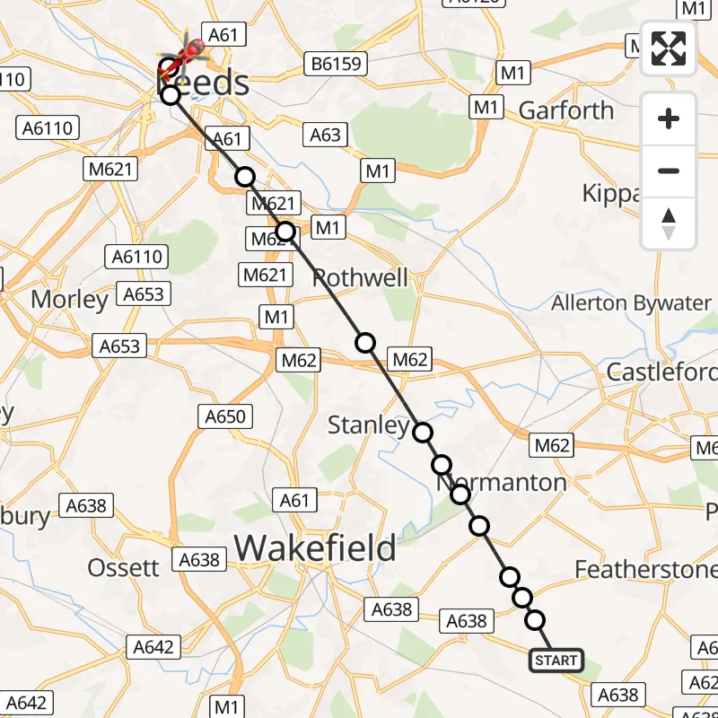 Air Ambulance Helicopter on its way from YAA Nostell Helicopter Port ...