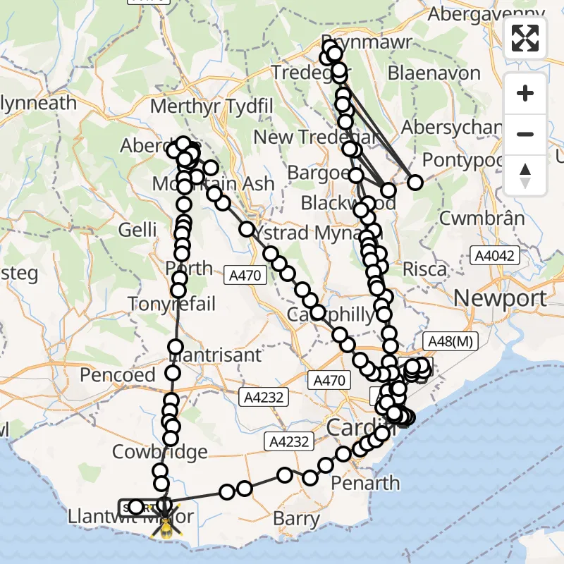 Police Helicopter on its way from Llanmaes | 27 May 2026 20:50 ...