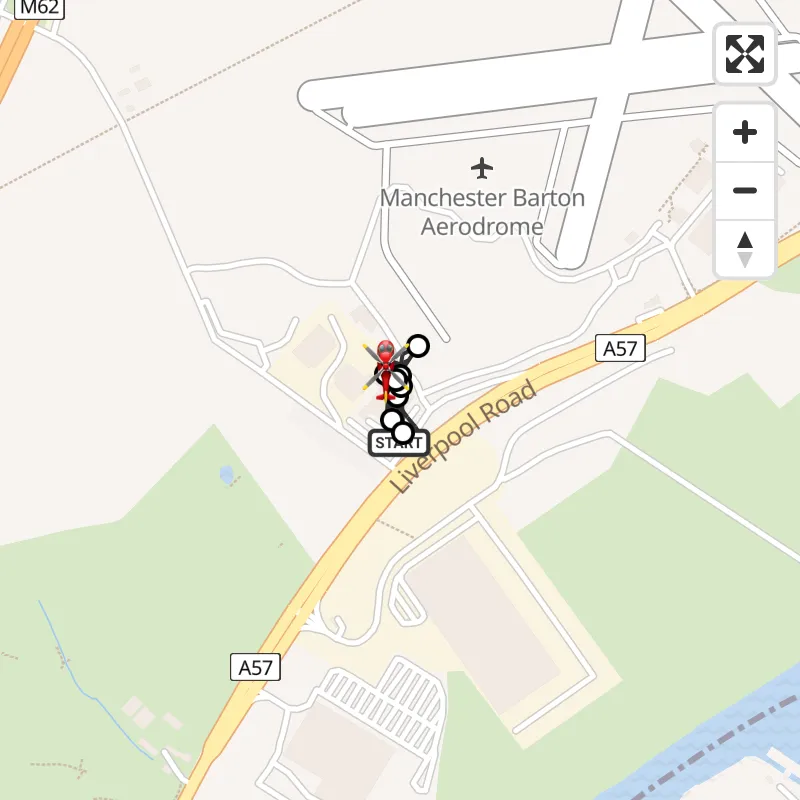 Air Ambulance Helicopter on its way from Manchester Barton Aerodrome ...