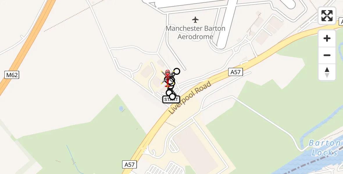 Air Ambulance Helicopter on its way from Manchester Barton Aerodrome ...