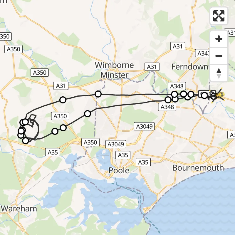 Police Helicopter on its way from Parley Cross | 31 May 2026 23:08 ...