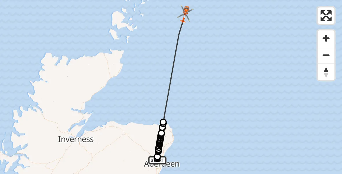 Coastguard Helicopter on its way from Aberdeen International Airport ...