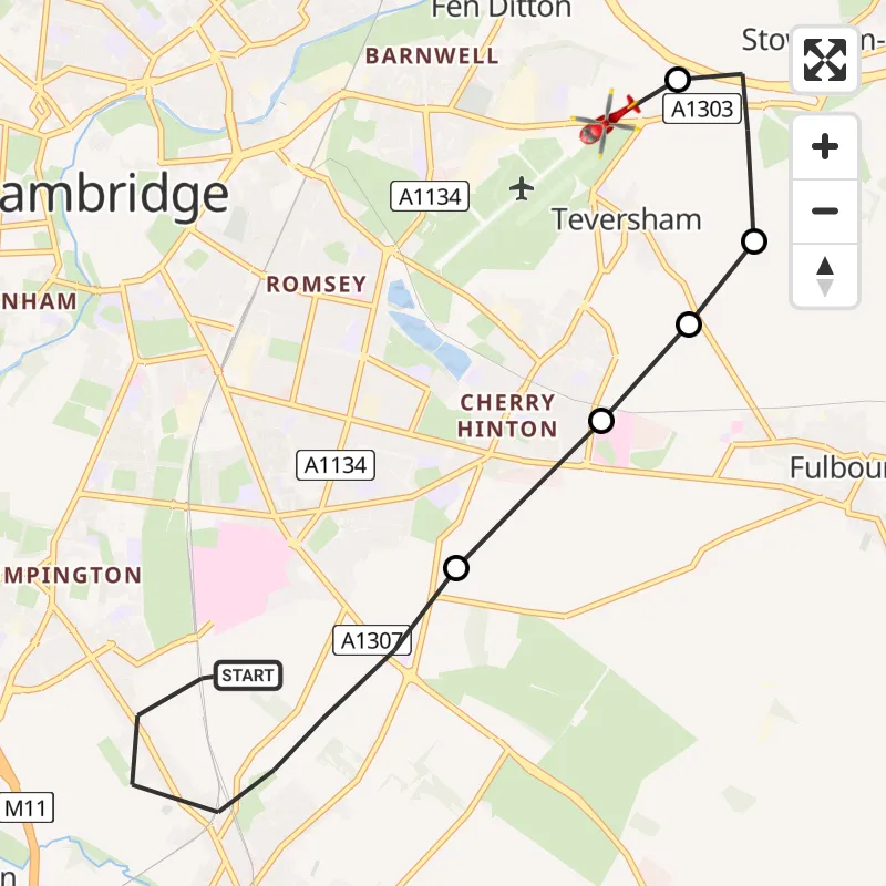 Air Ambulance Helicopter on its way from Great Shelford | 7 June 2026 ...
