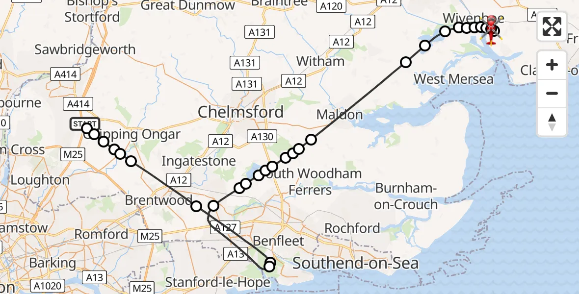 Air Ambulance Helicopter on its way from North Weald Airfield | 7 June ...