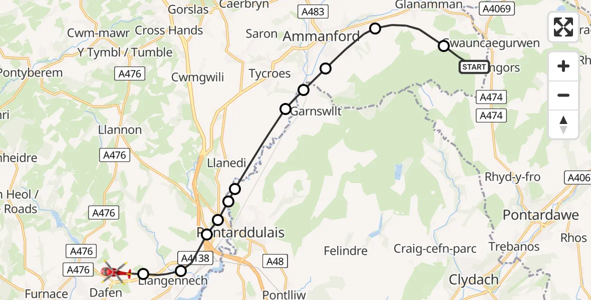 Air Ambulance Helicopter on its way from Cwmamman | 7 June 2026 18:06 ...