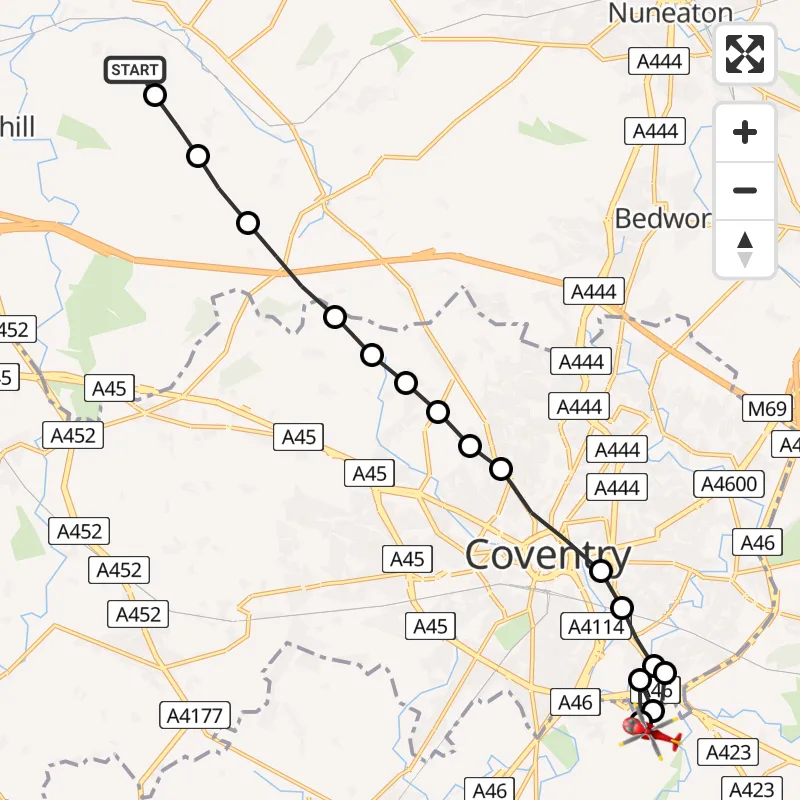 Air Ambulance Helicopter on its way from Shustoke | 7 June 2026 19:56 ...