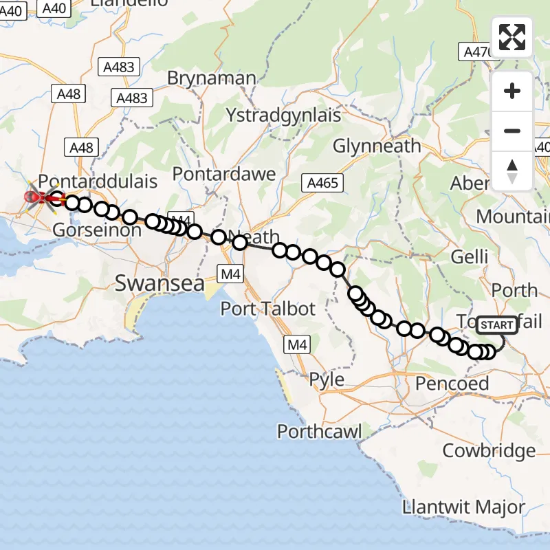 Air Ambulance Helicopter to Dafen, Heol Aur | 8 June 2026 15:21 ...