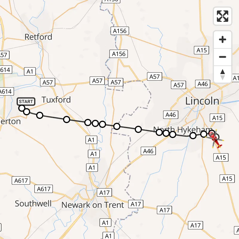 Air Ambulance Helicopter to North Kesteven, Sleaford Road | 13 June ...