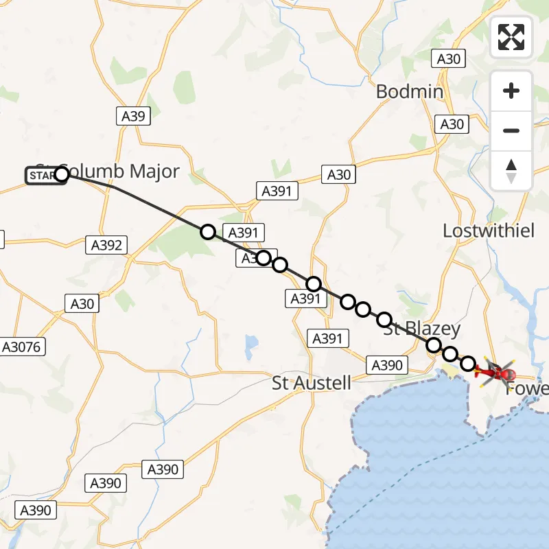 Air Ambulance Helicopter on its way from Cornwall Airport Newquay | 22 ...