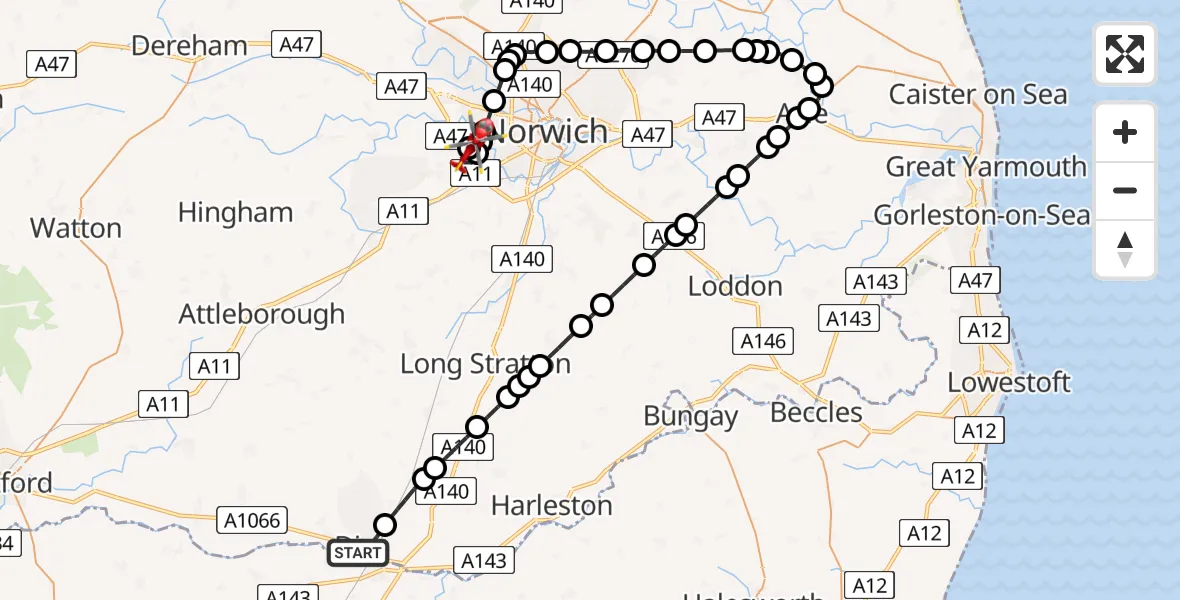 Air Ambulance Helicopter on its way from Diss | 22 June 2026 21:16 ...