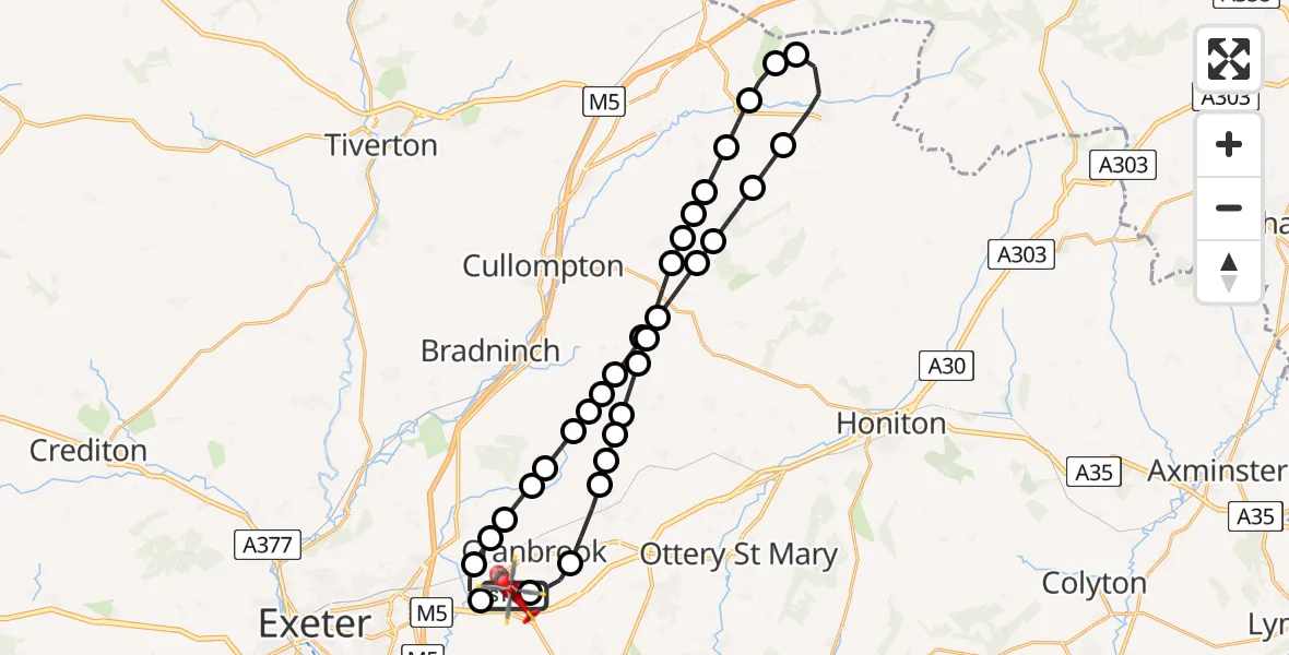 Air Ambulance Helicopter on its way from Exeter International Airport ...