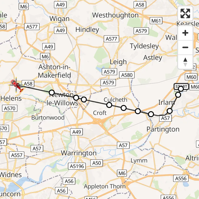 Air Ambulance Helicopter on its way from Manchester Barton Aerodrome ...